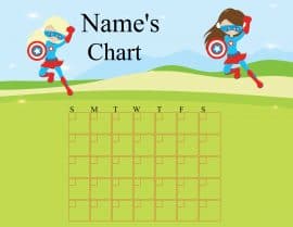 FREE Editable Monthly Behavior Chart | Many Designs are Available