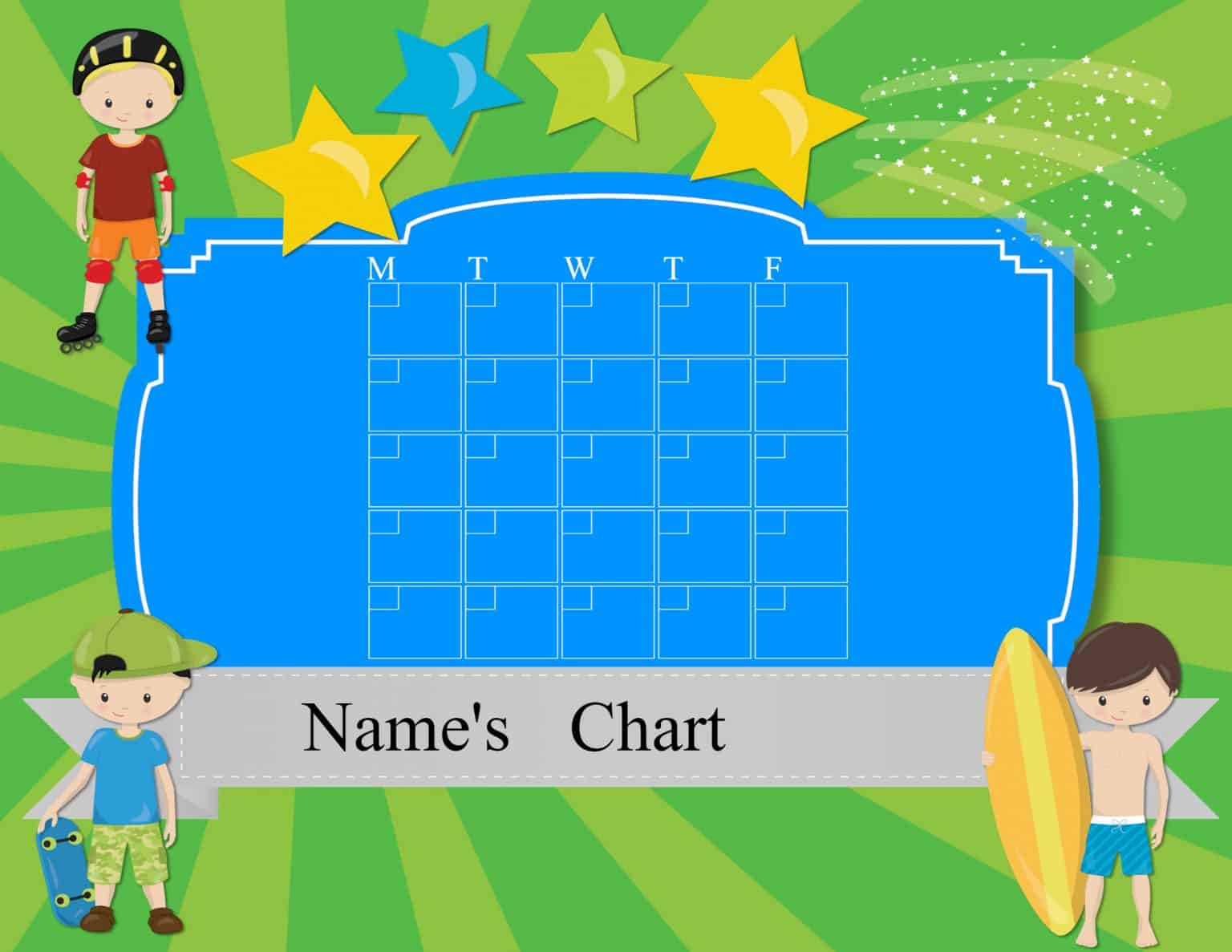 FREE Editable Monthly Behavior Chart | Many Designs are Available