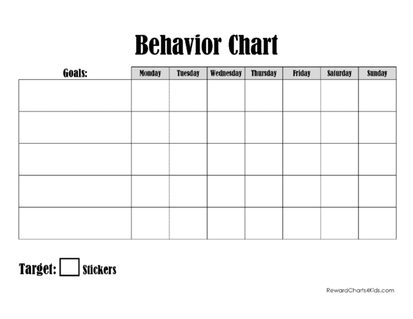 Free Printable Behavior Charts | Customize online