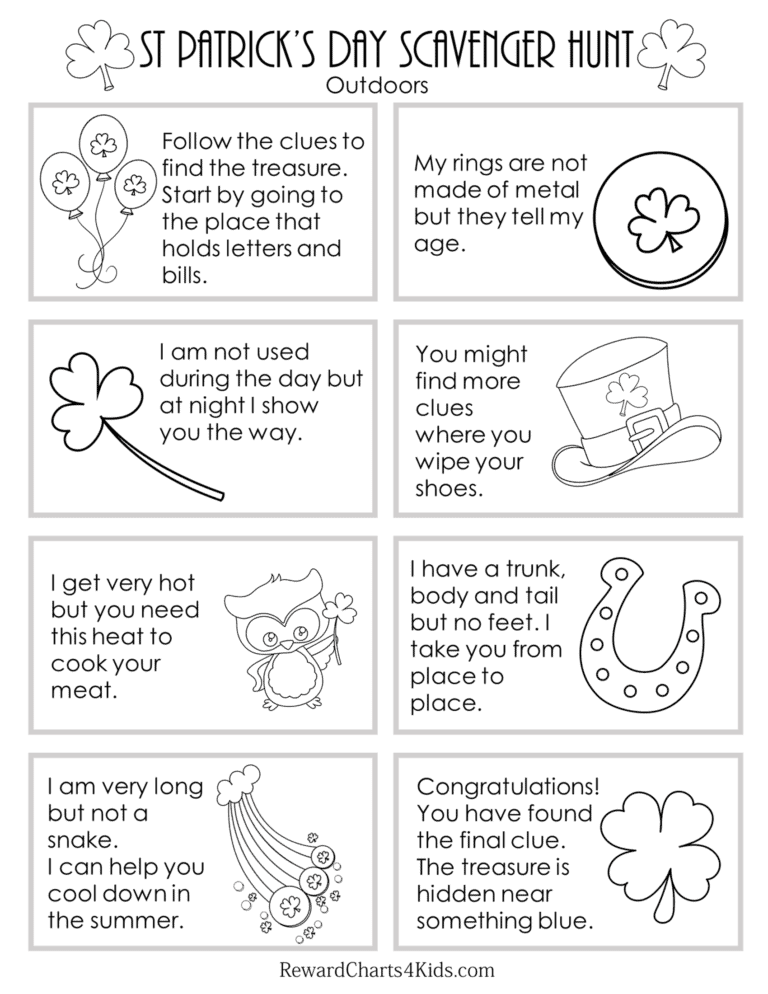 St Patrick's Day Scavenger Hunt