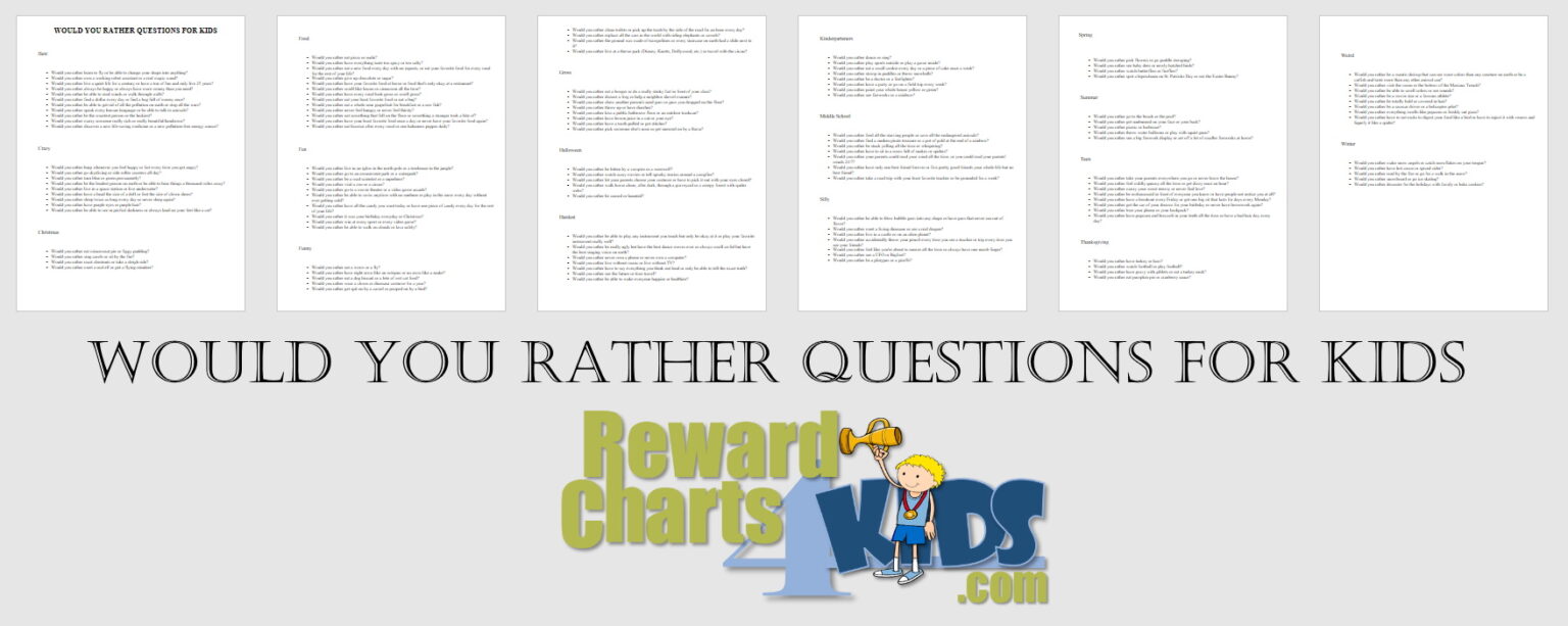 Would You Rather Questions for Kids | FREE Printable