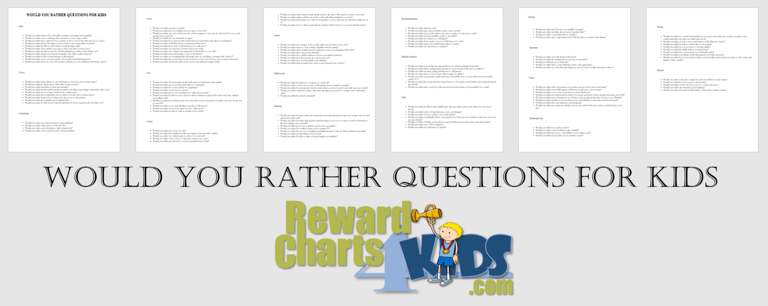 Would You Rather Questions for Kids | FREE Printable