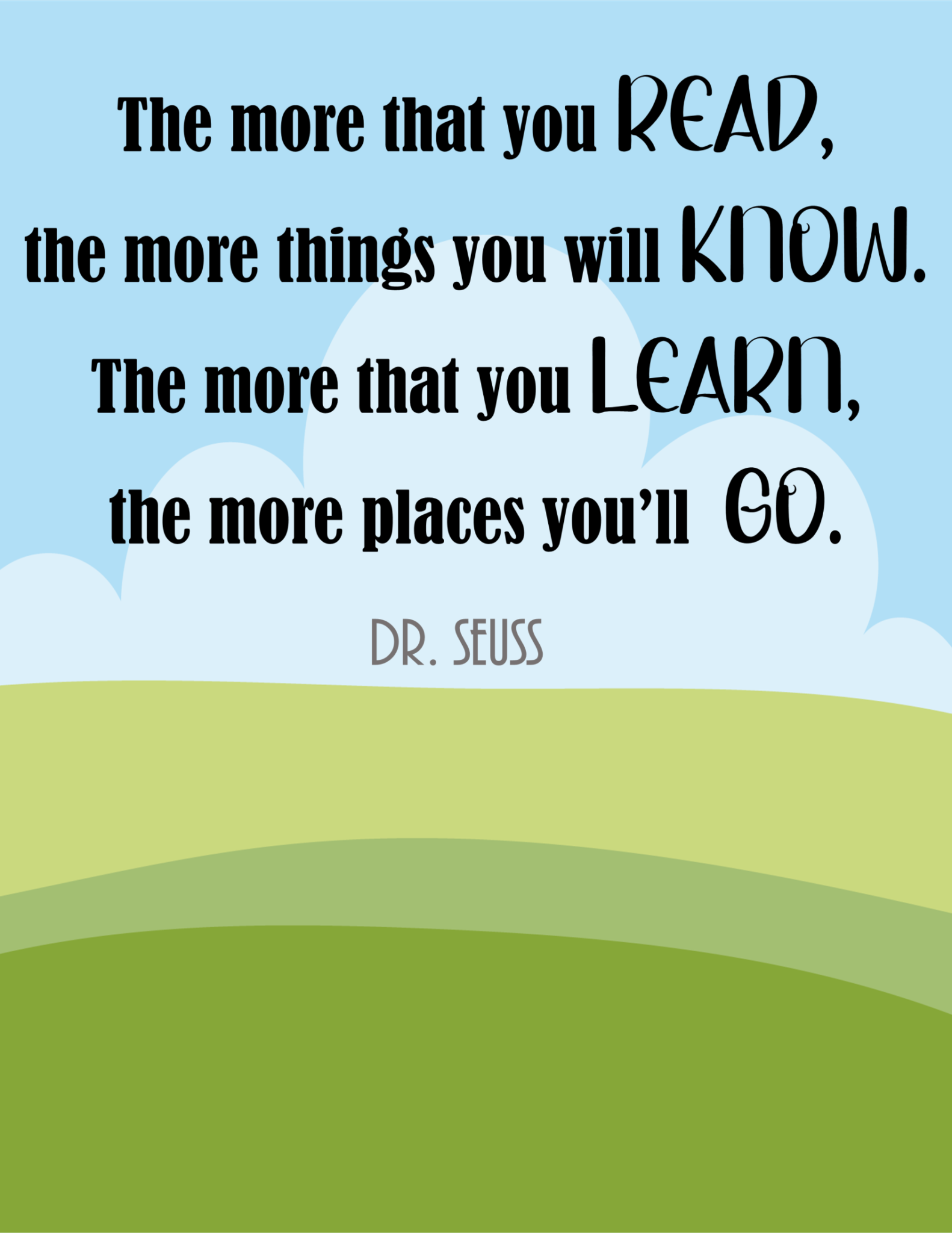 FREE Printable Posters With Dr Seuss Quotes for Kids