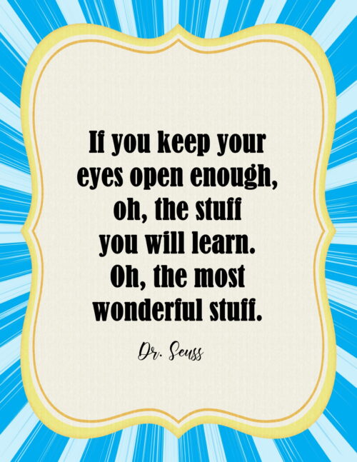 FREE Printable Posters With Dr Seuss Graduation Quotes
