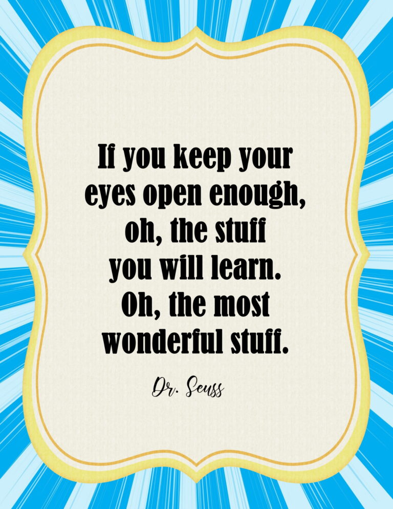 FREE Printable Posters With Dr Seuss Graduation Quotes