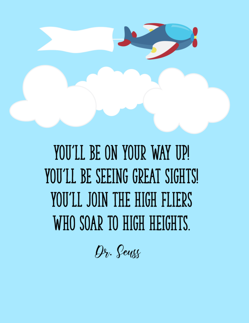 FREE Printable Posters With Dr Seuss Graduation Quotes