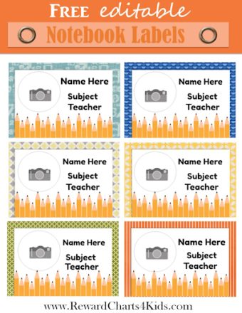 FREE personalized name labels for school | Print at home
