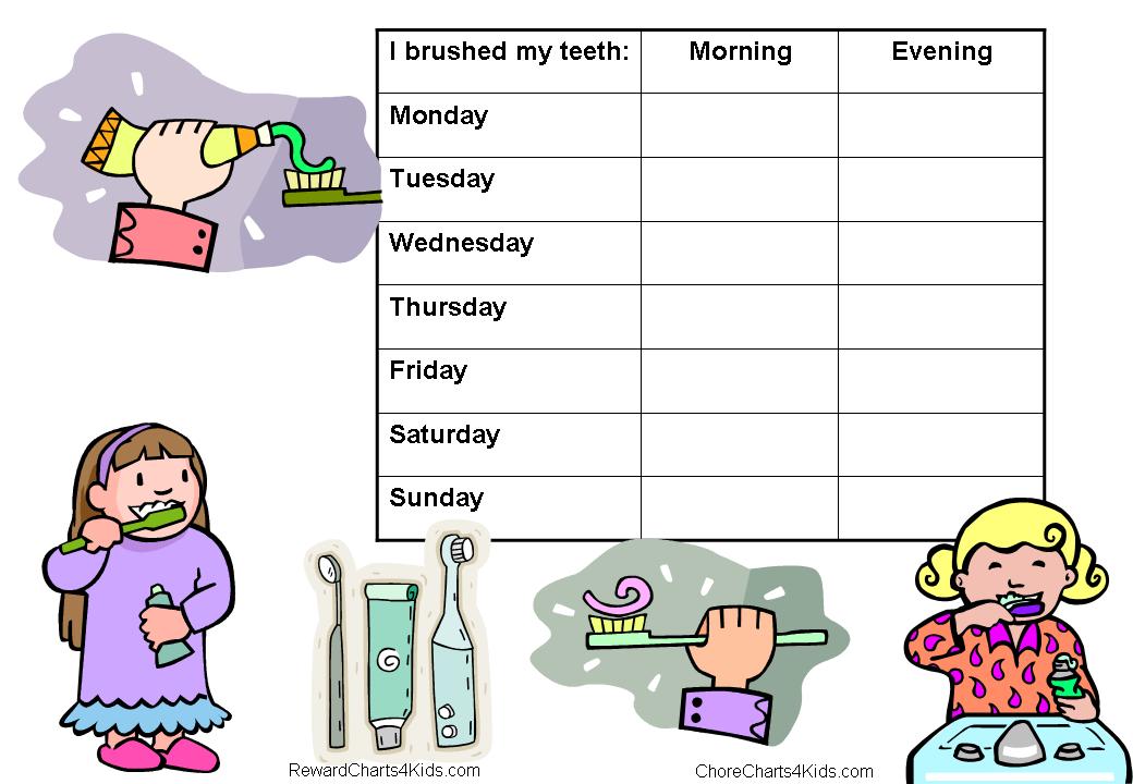 Tooth Brushing Sticker Chart at Laura Granados blog